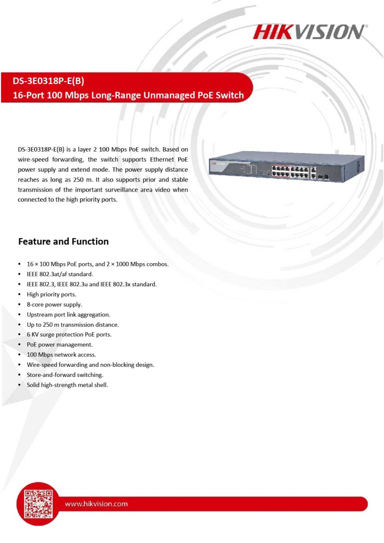 HIkVision POE Switch Johor Security System Supplier
